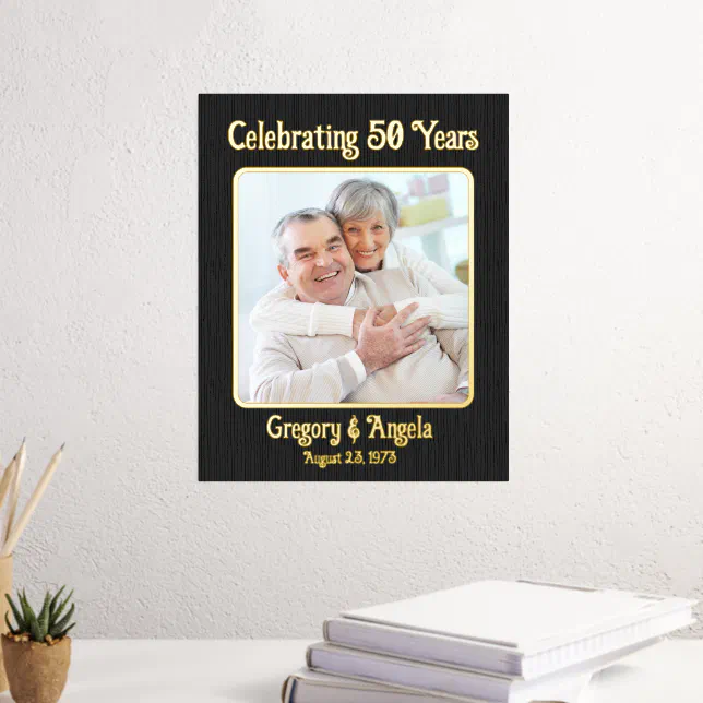 Add Your Own Custom Photo 50th Wedding Anniversary Foil Prints | Zazzle Add Your Own Custom Photo 50th Wedding Anniversary Foil Prints | Zazzle