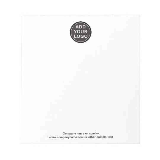 Add your own logo custom business notepad | Zazzle.com