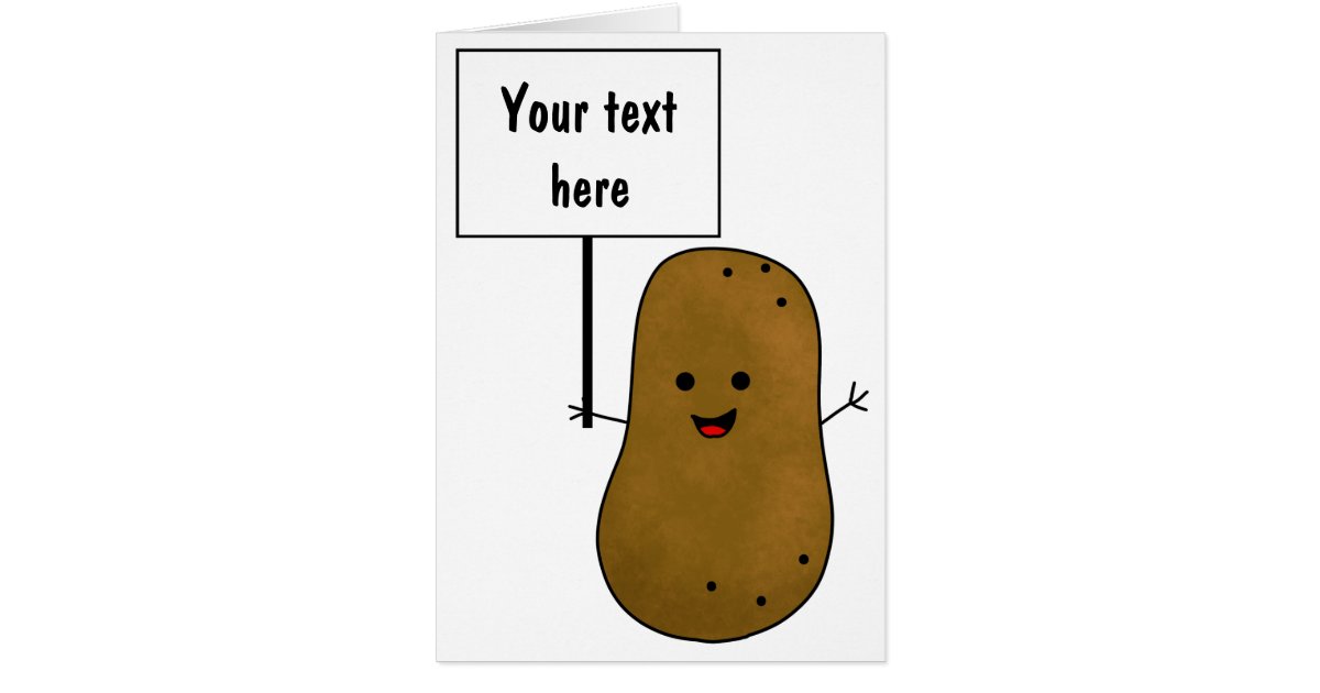 Add Your Own Message, Potato Card | Zazzle.com
