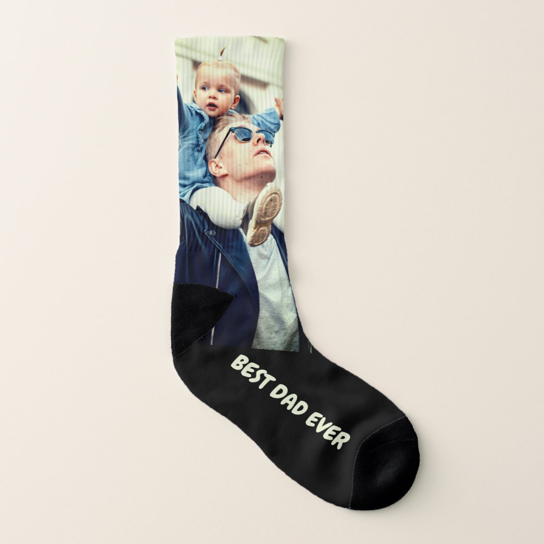 Add your own personalized text and photo socks | Zazzle