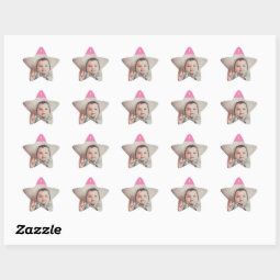 Add Your Own Photo Birthday Age Stickers | Zazzle
