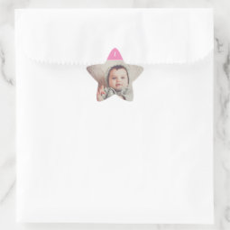 Add Your Own Photo Birthday Age Stickers | Zazzle