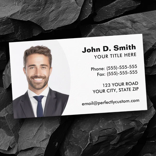 Add your own photo modern professional business card | Zazzle