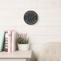 Add Your Own Text Faux Chalkboard Personalized Round Clock | Zazzle