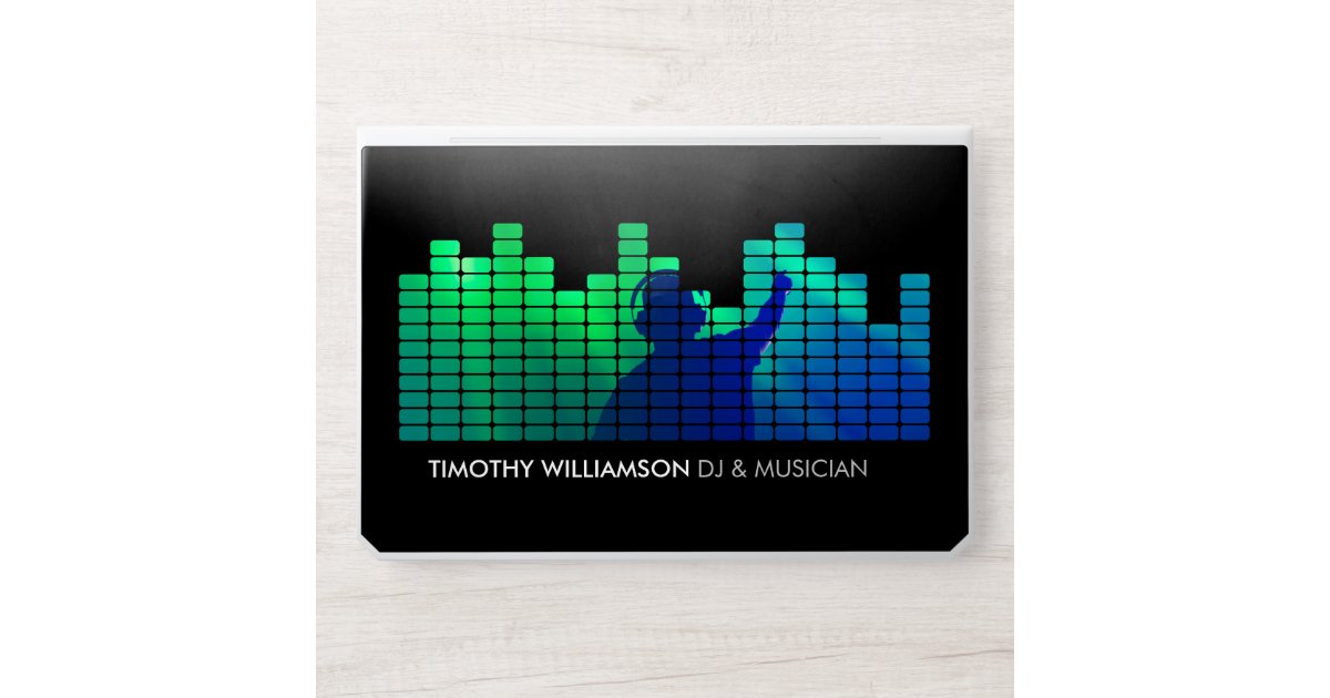 Add Your Photo II Equalizer DJs, Musicians HP Laptop Skin | Zazzle