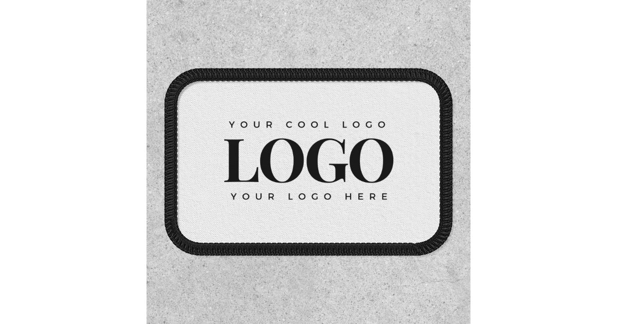 Add Your Rectangle Business Logo Simple Minimalist Patch | Zazzle