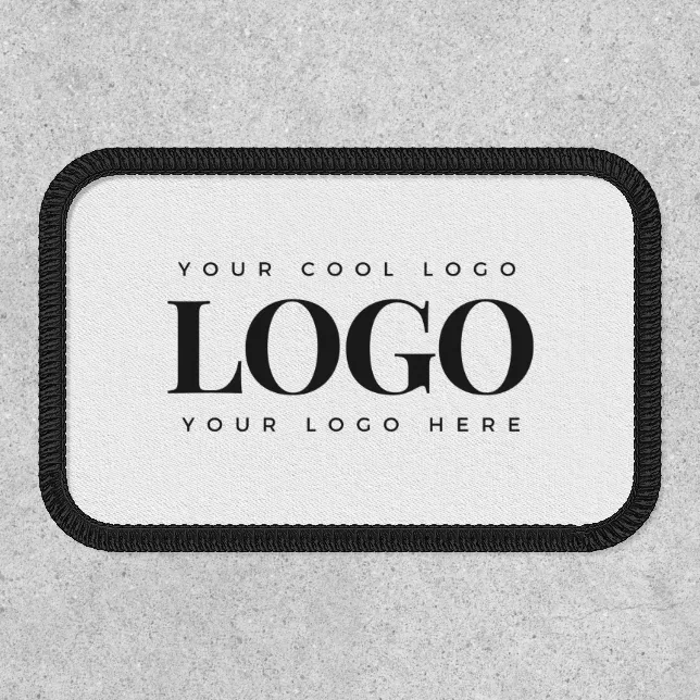 Add Your Rectangle Business Logo Simple Minimalist Patch | Zazzle