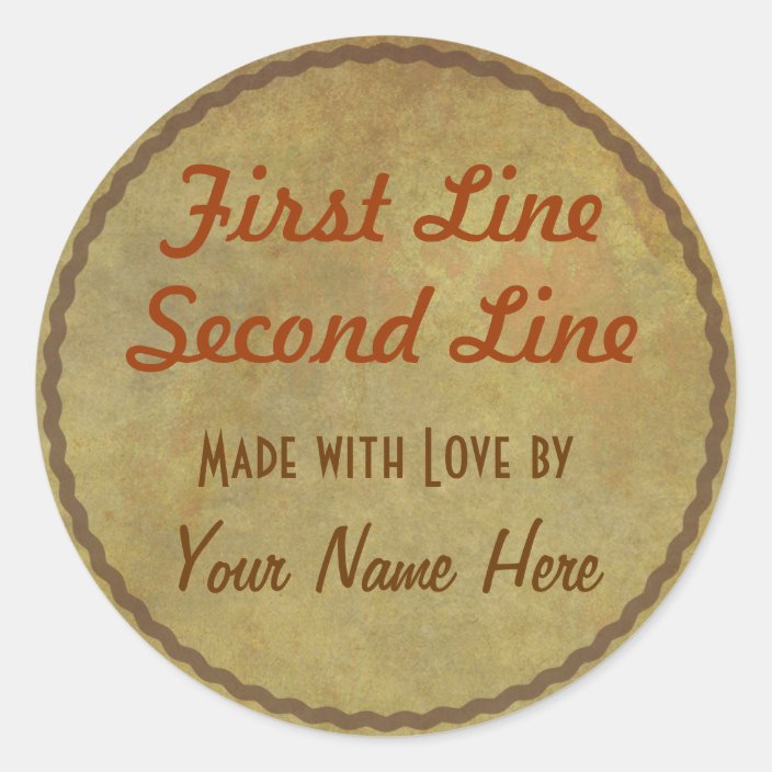 Add Your Text Baking or Craft Custom Gift Sticker | Zazzle.com