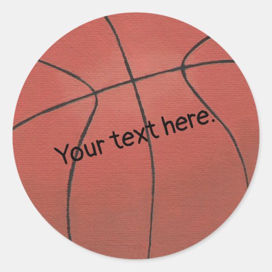 Add Your Text Here Basketball Stickers | Zazzle.com