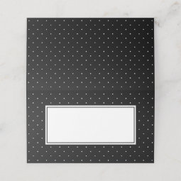 Add Your Text Modern Black and White Polka Dot Place Card | Zazzle