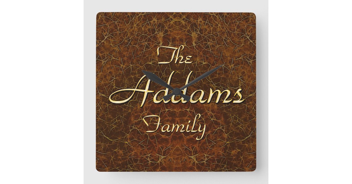 ADDAMS Family Clan Reunion Custom Designed Clock | Zazzle