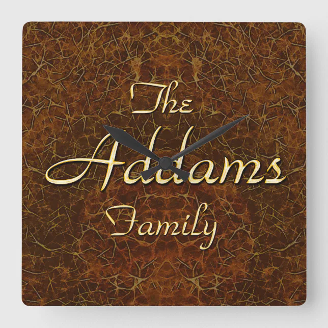 ADDAMS Family Clan Reunion Custom Designed Clock | Zazzle