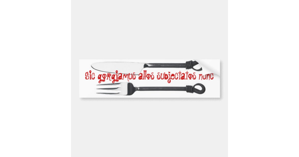 Addams family motto bumper sticker | Zazzle