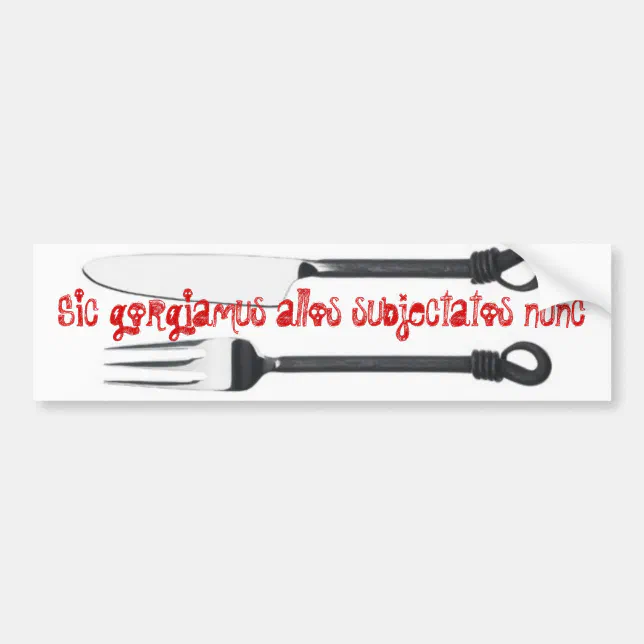 Addams family motto bumper sticker | Zazzle