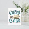Addicted to Reading Book Addict Bookworm Postcard | Zazzle