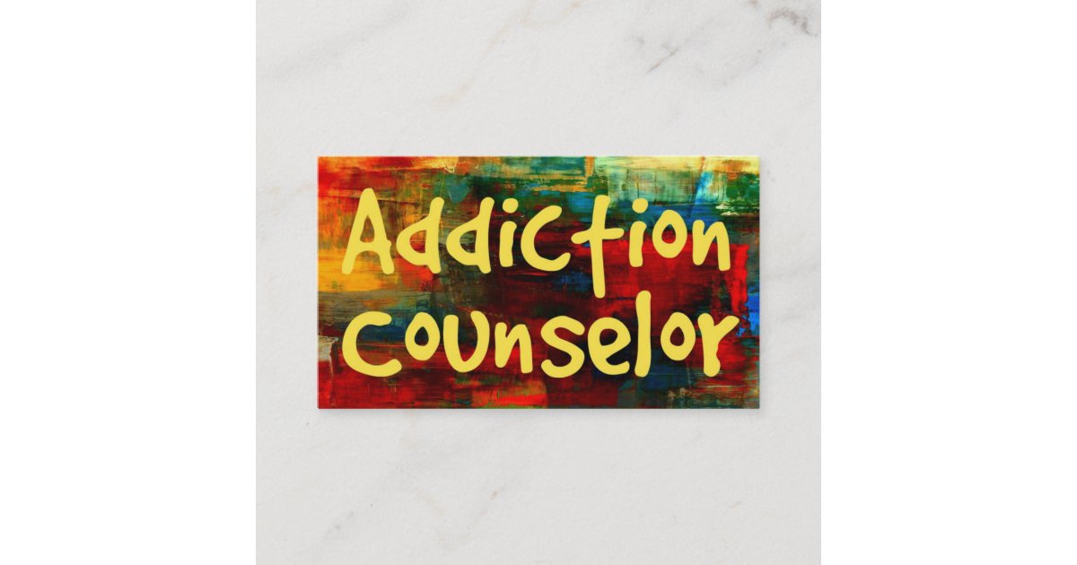 Addiction Counselor in Paint Business Card | Zazzle