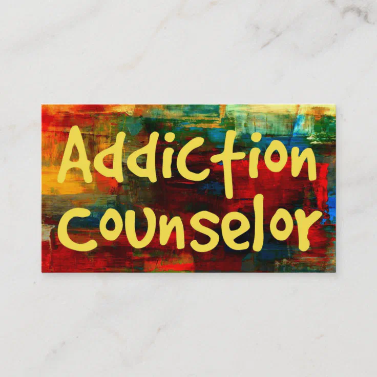 Addiction Counselor in Paint Business Card | Zazzle