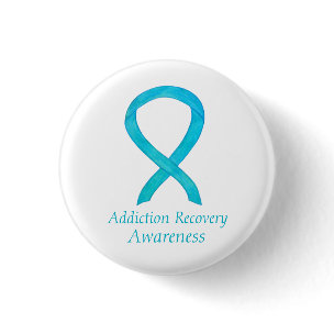 Blue and White ALS Awareness Ribbon Custom Fabric | Zazzle