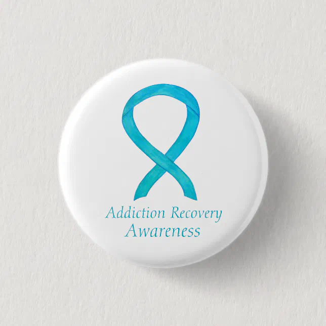 Addiction Recovery Awareness Ribbon Custom Pin | Zazzle
