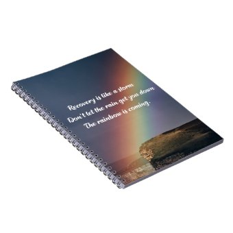 Addiction Recovery Inspirational Quote Rehab Notebook | Zazzle