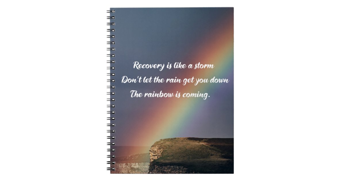 Addiction Recovery Inspirational Quote Rehab Notebook | Zazzle
