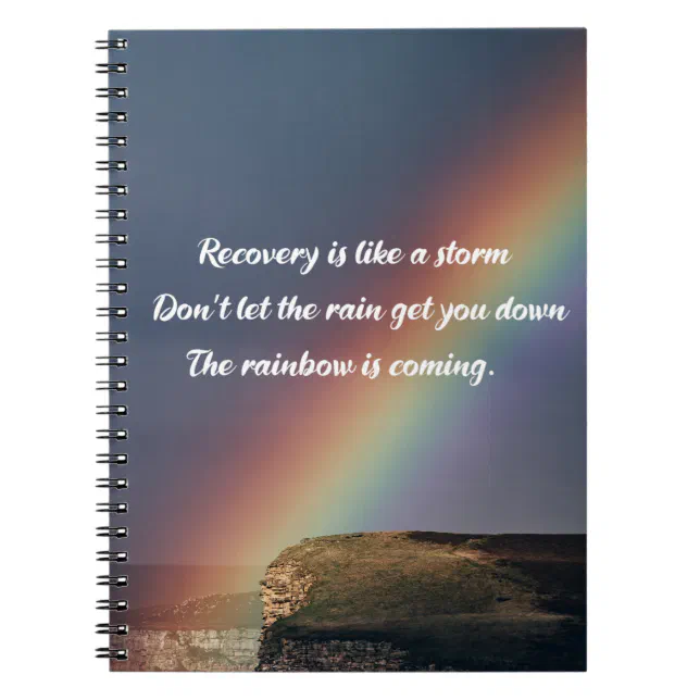 Addiction Recovery Inspirational Quote Rehab Notebook | Zazzle