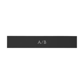 Addison Black Classic Elegant Wedding Invitation Belly Band | Zazzle