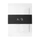 Addison Black Classic Elegant Wedding Invitation Belly Band | Zazzle