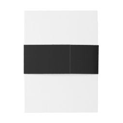 Addison Black Classic Elegant Wedding Invitation Belly Band | Zazzle