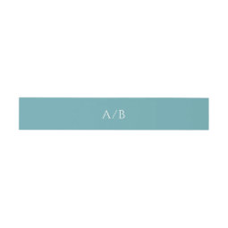 Addison Teal Green Classic Elegant Wedding Invitation Belly Band | Zazzle