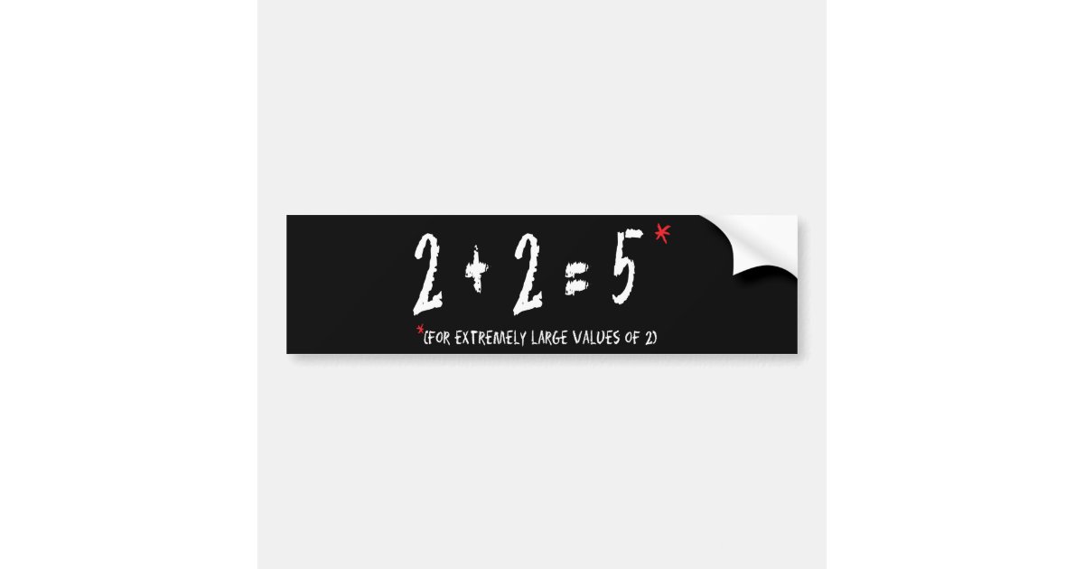 Addition Bumper Sticker | Zazzle