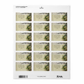 Address Label Yellow Song Bird Cage Floral | Zazzle