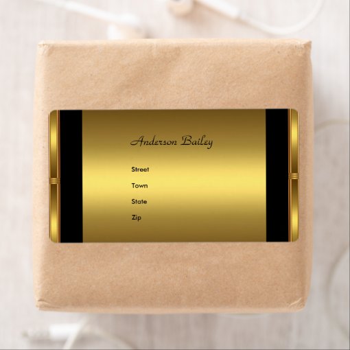 Address Labels Elegant Gold | Zazzle