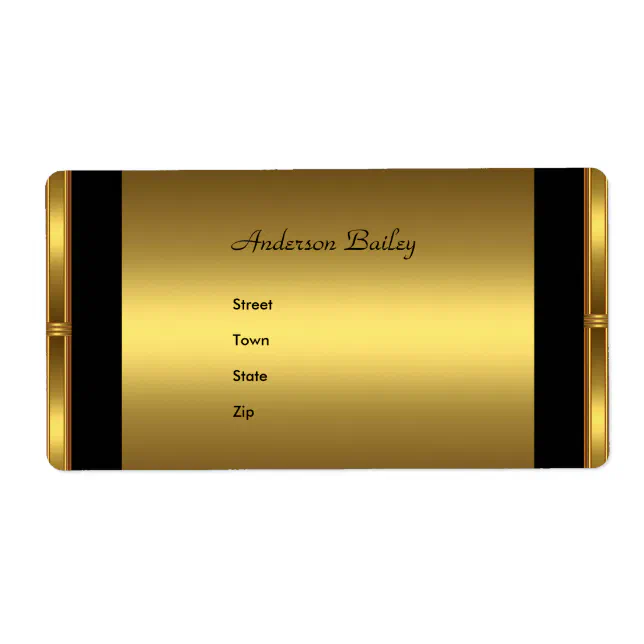 Address Labels Elegant Gold | Zazzle