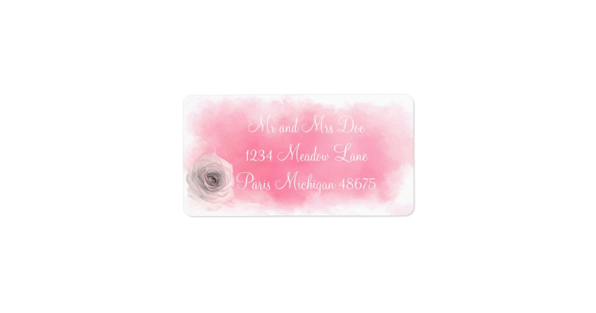 Address Labels/Pink Rose Label | Zazzle