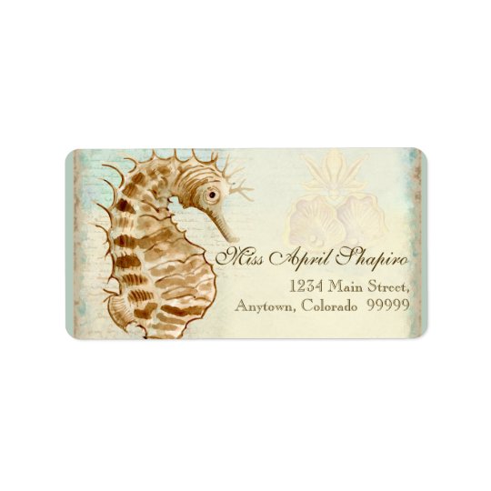 Address Labels - Sea Horse Coastal Beach | Zazzle.com
