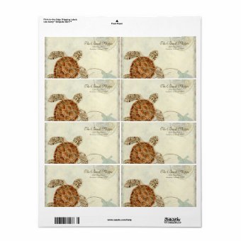 Address Labels - Sea Turtle Coastal Beach | Zazzle