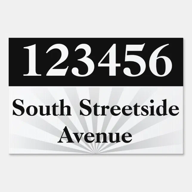 Address/Lot/Street Number Yard Sign | Zazzle