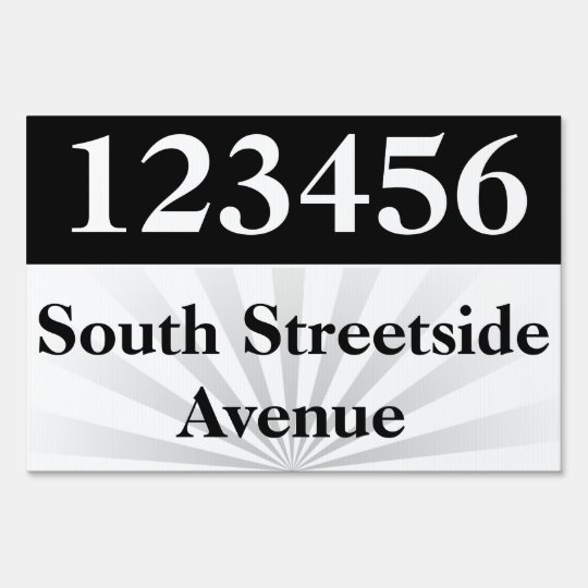 Address/Lot/Street Number Yard Sign | Zazzle.com