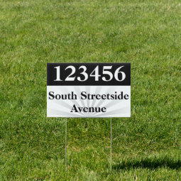Address/Lot/Street Number Yard Sign | Zazzle