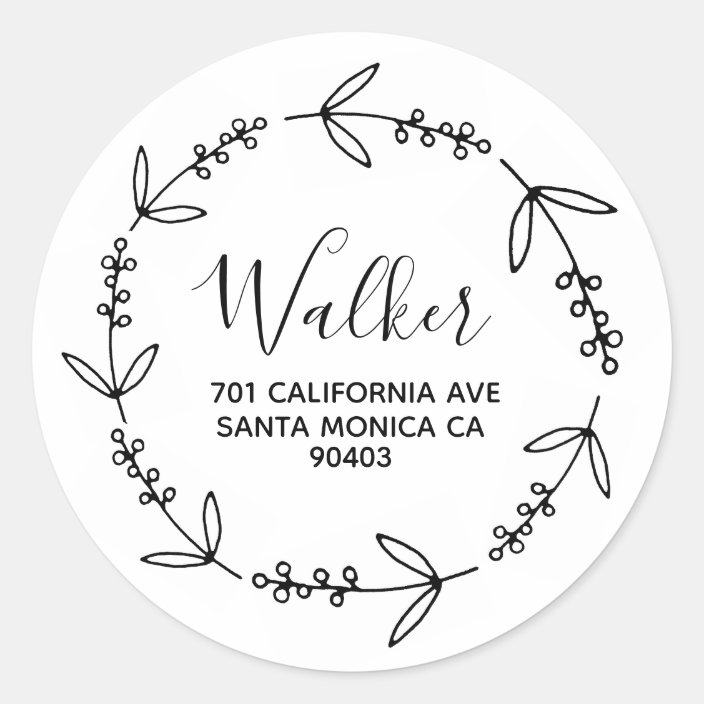 address return classic round sticker | Zazzle.com