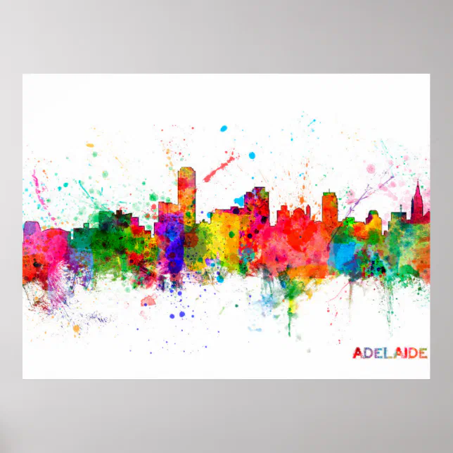 Adelaide Australia Skyline Poster | Zazzle