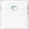 Adelaide Wedding Monogram Classic Round Sticker | Zazzle