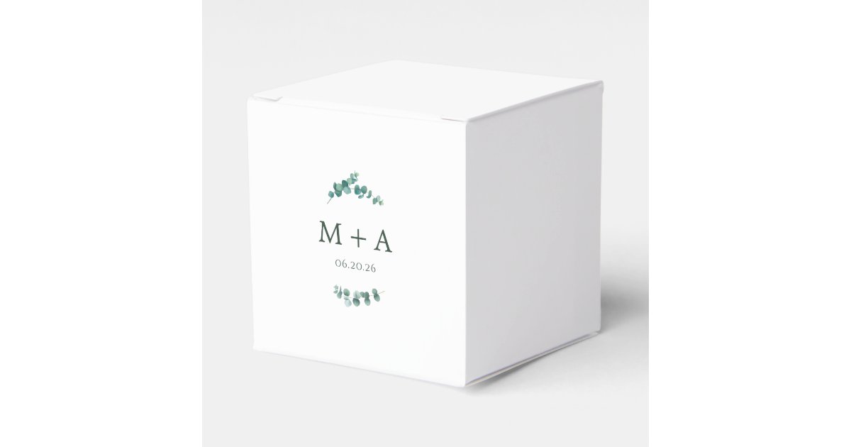 Adelaide Wedding Monogram Favor Boxes | Zazzle