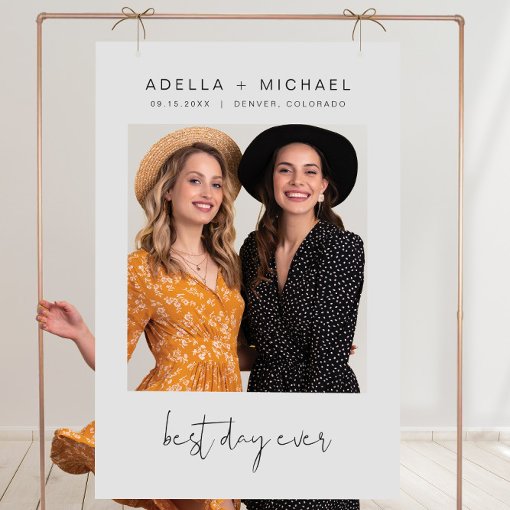 ADELLA Best Day Ever Wedding Photo Frame Prop Foam Board | Zazzle