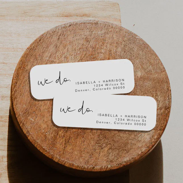 Adella Edgy Modern Minimalist Return Address Label | Zazzle