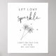 ADELLA Minimalist Wedding Sparkler Send Off Poster | Zazzle