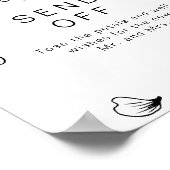 ADELLA Modern Boho Wedding Petal Toss Send Off Poster | Zazzle