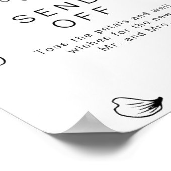 ADELLA Modern Boho Wedding Petal Toss Send Off Poster | Zazzle