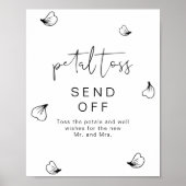 ADELLA Modern Boho Wedding Petal Toss Send Off Poster | Zazzle